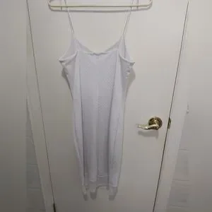 River Island | Dresses | River Island White Dotted Dress With Sheer End ...